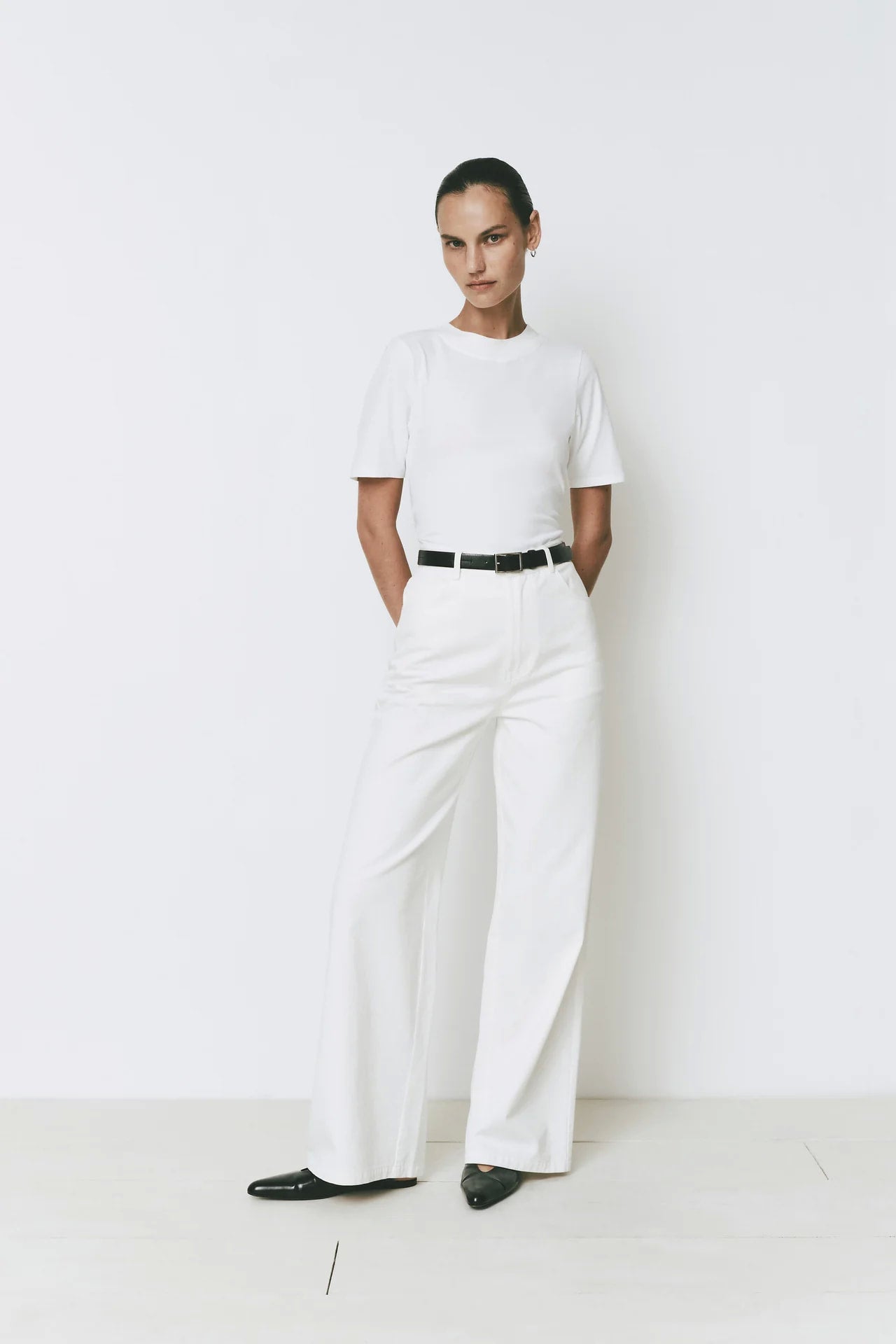 Rue Sophie Galerie Wide Leg Twill Trouser | Foundation